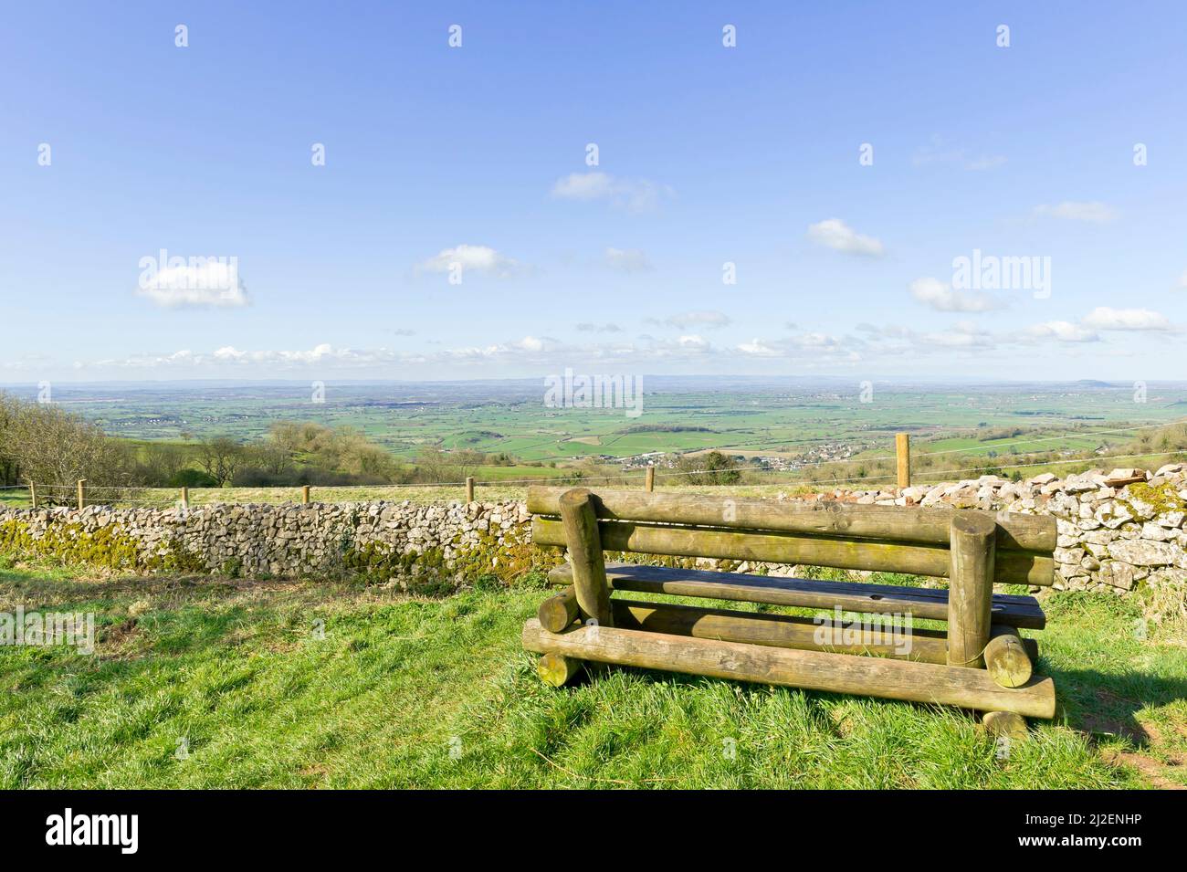 View from the area of Deerleap Car Park, Mendip Hills, Somerset ...