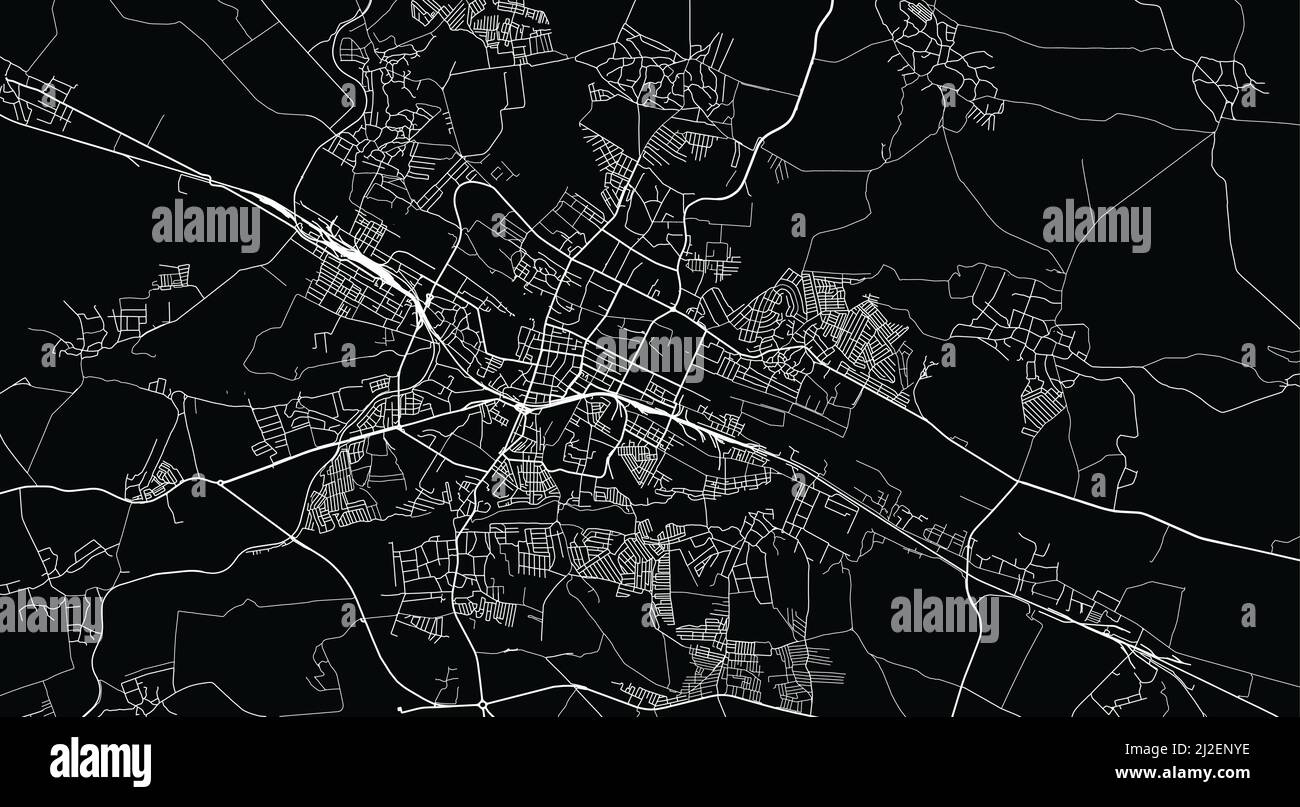 Urban vector city map of Khmelnytskyi, Ukraine, Europe Stock Vector ...