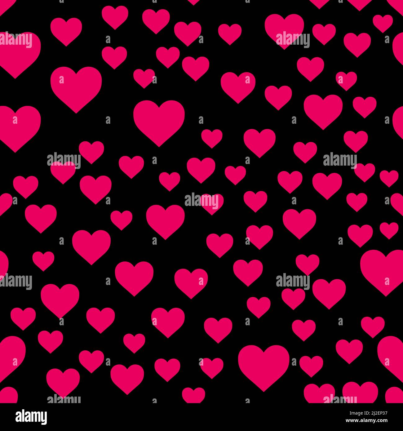 Simple hearts seamless pattern. Valentines day background. Flat design ...