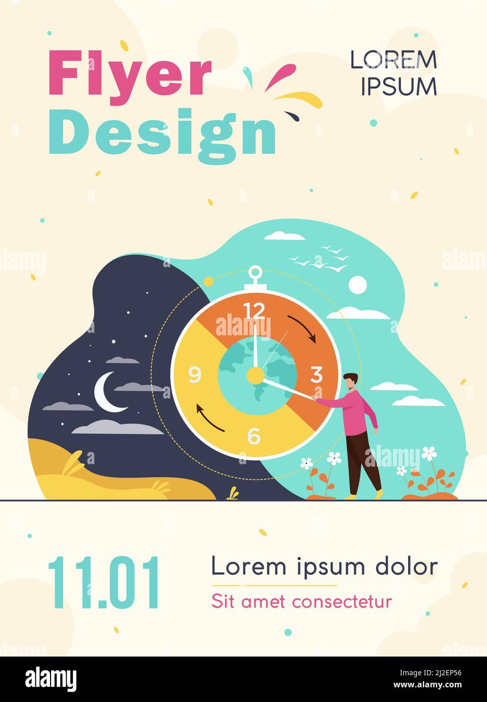 Night time in summer Stock Vector Images - Alamy