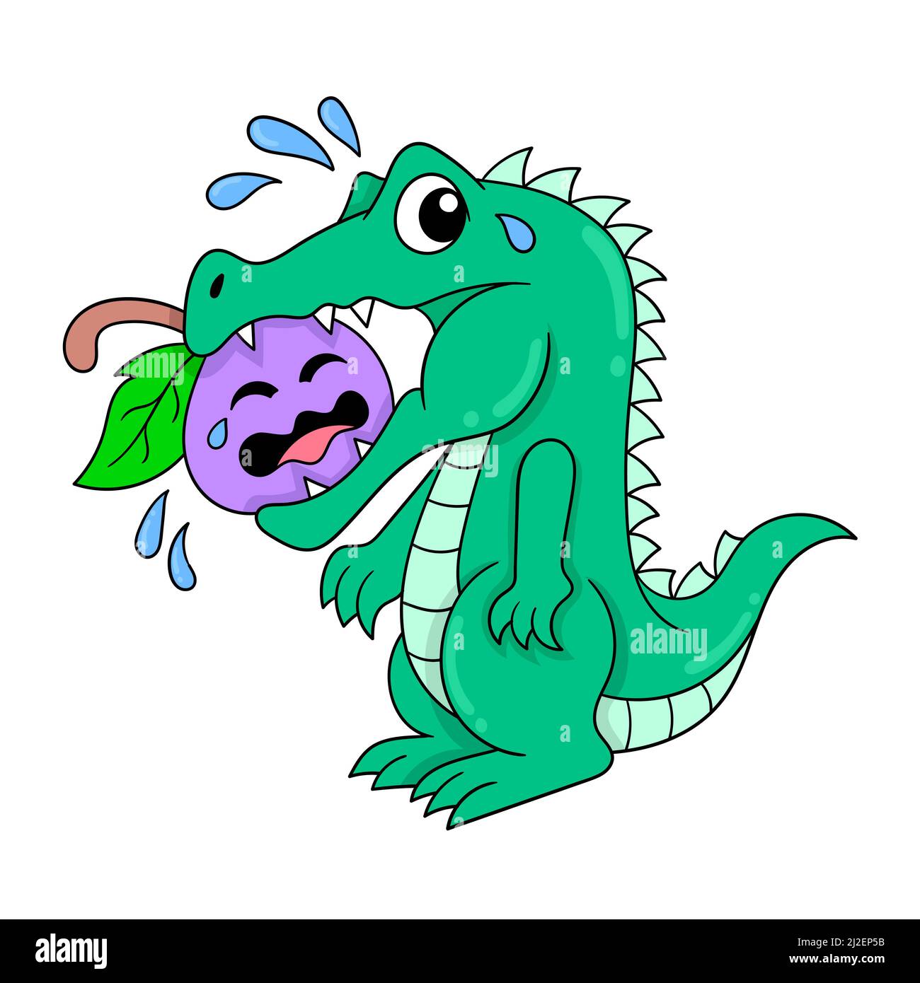 Cartoon crocodile sign in Stock Vector Images - Alamy
