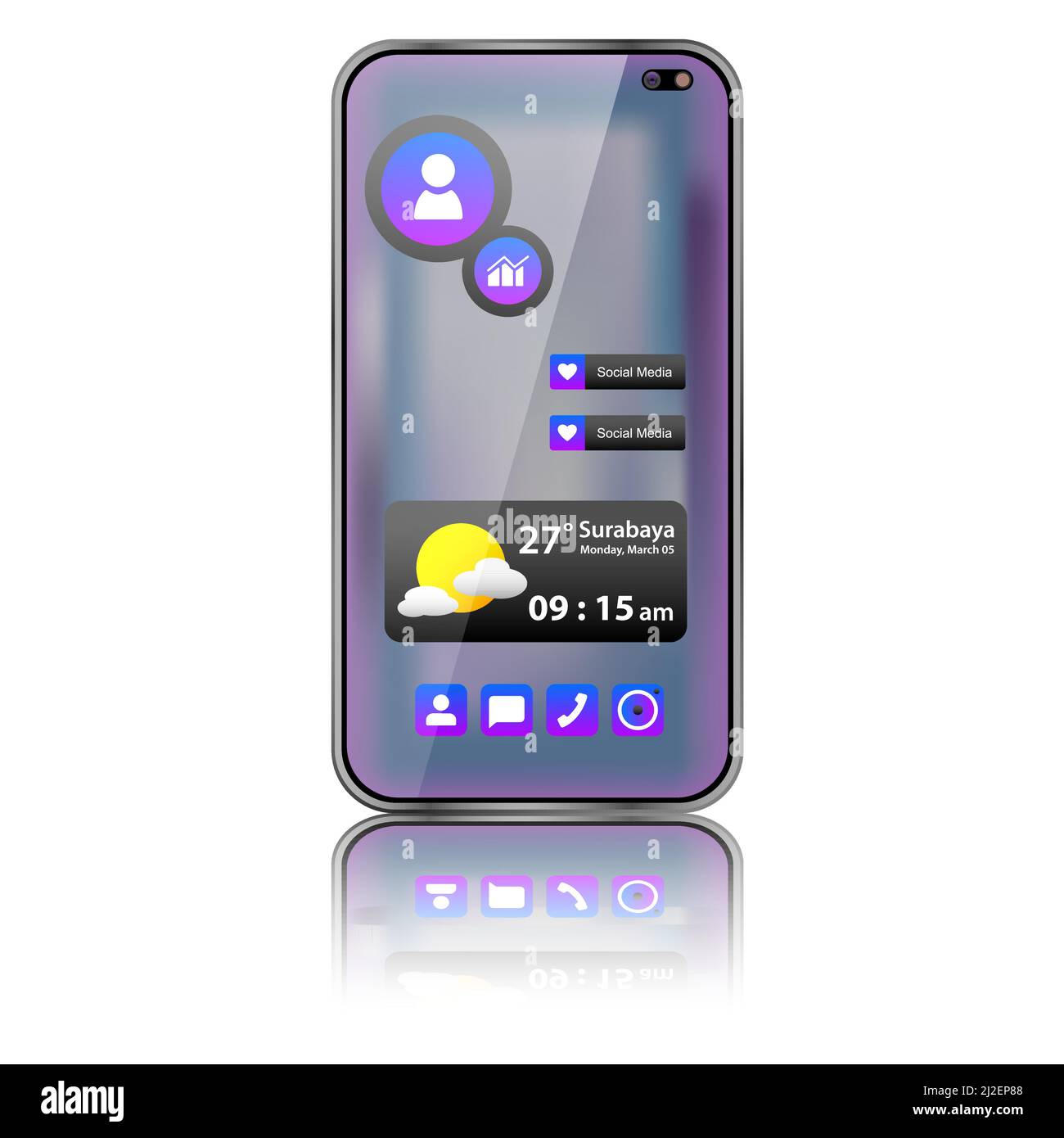elegant transparent ui phone Stock Vector Image & Art - Alamy