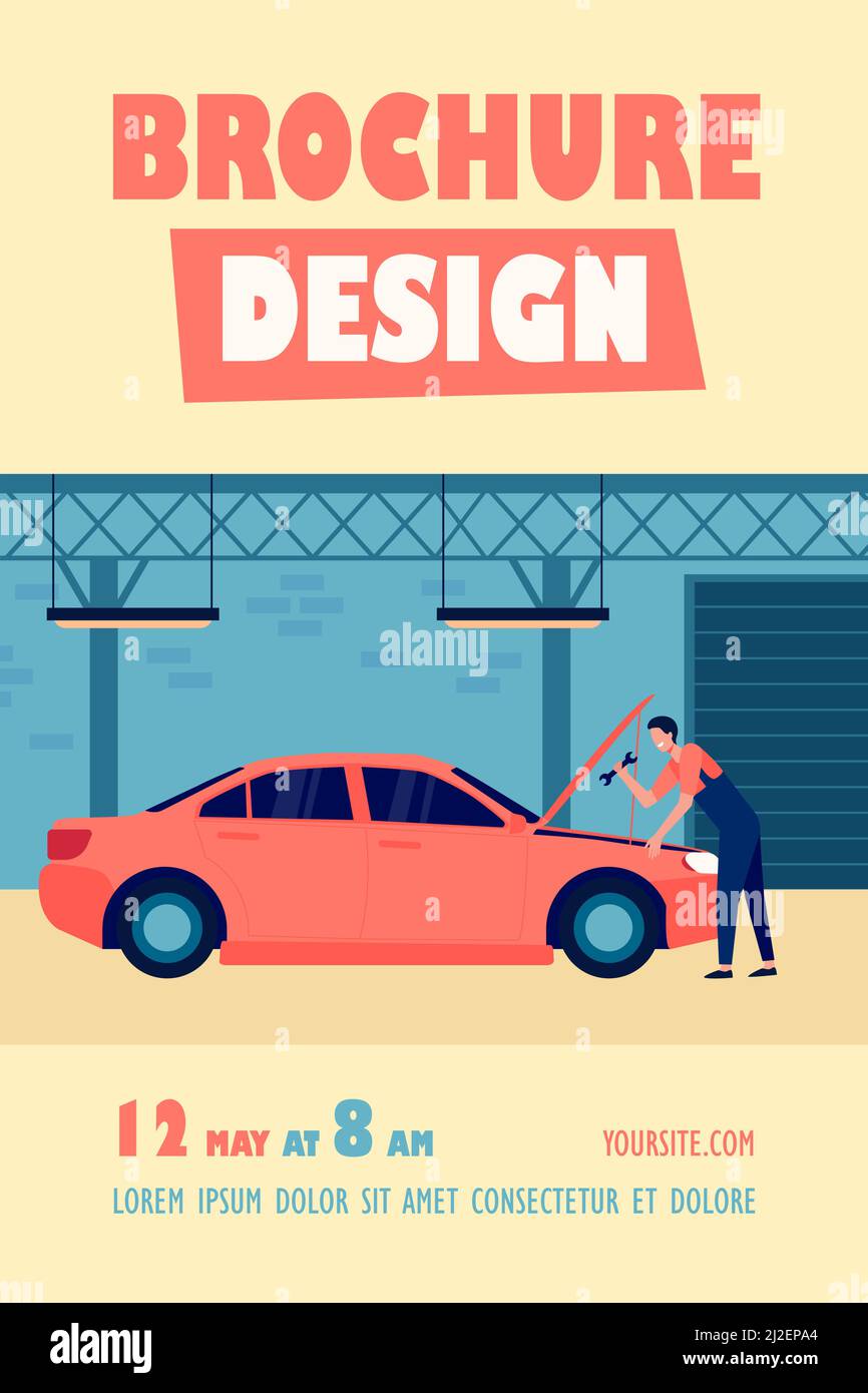 Cartoon of man fixing car hi-res stock photography and images - Alamy