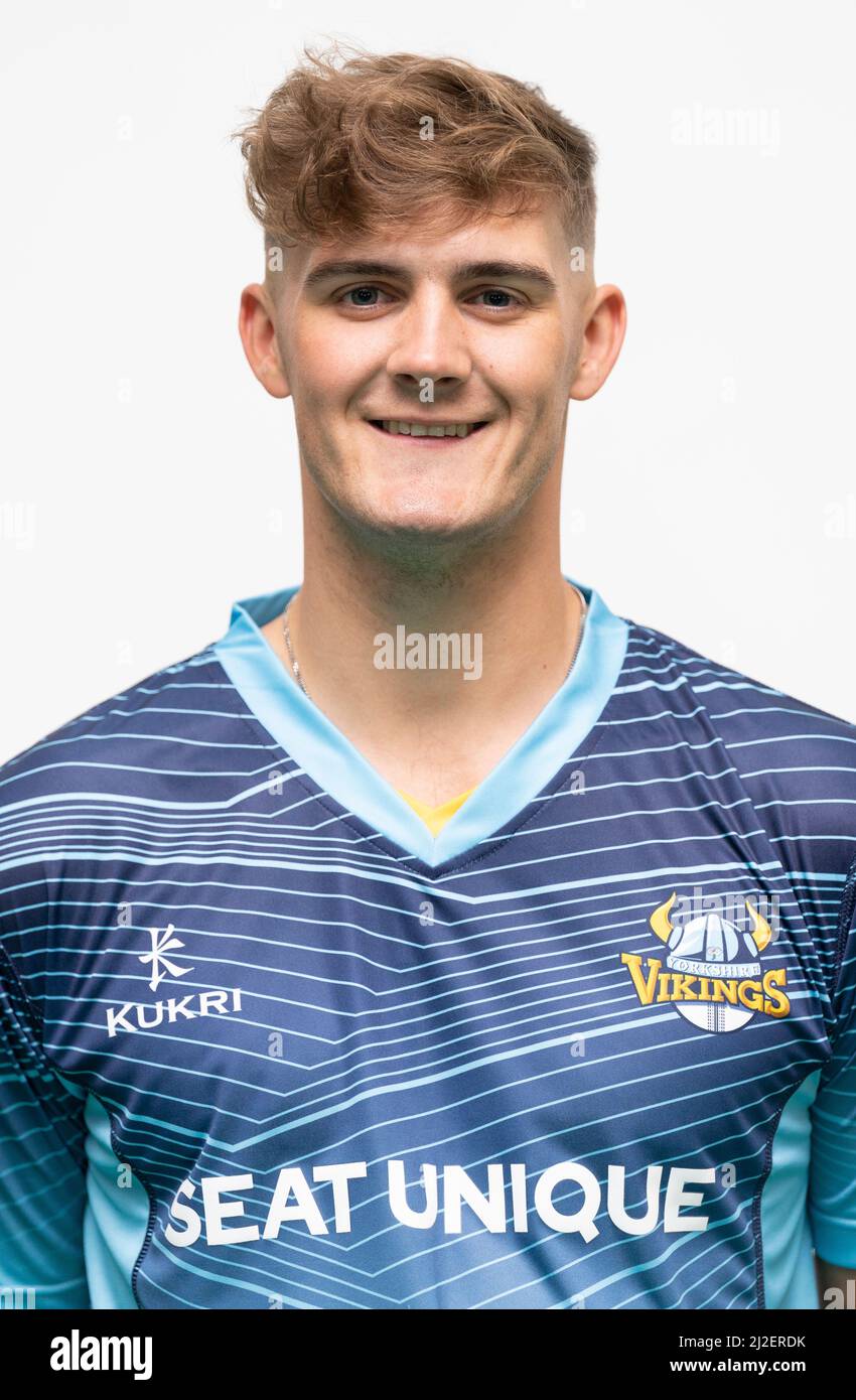 Yorkshire Vikings' Dom Leech during a photocall at the Headingley ...