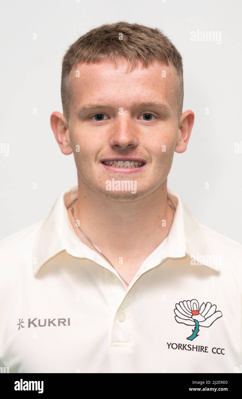 Yorkshire County Cricket Club's Harry Sullivan during a photocall at ...