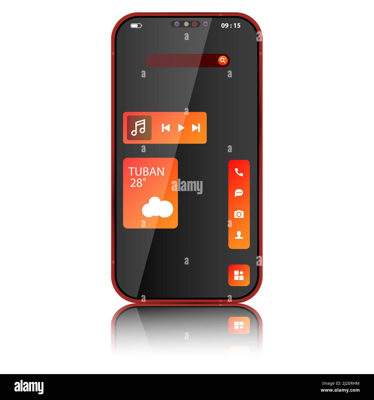 orange home screen theme design Stock Vector Image & Art - Alamy