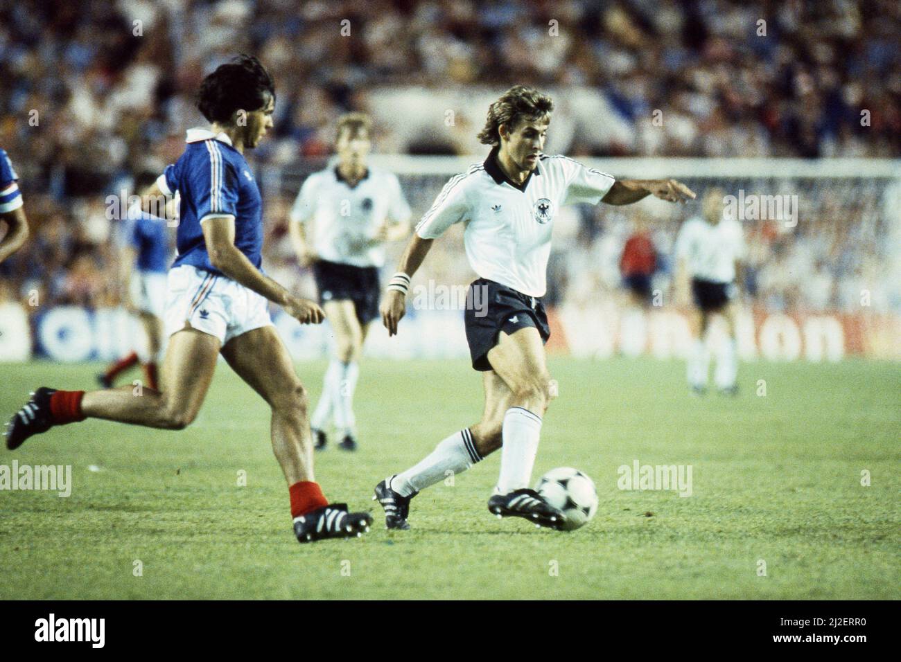 Pierre LITTBARSKI (GER), action, duels, Soccer World Cup 1982 in Spain ...
