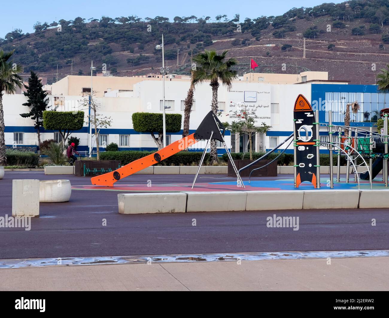 kids playground in the morning Stock Photo - Alamy