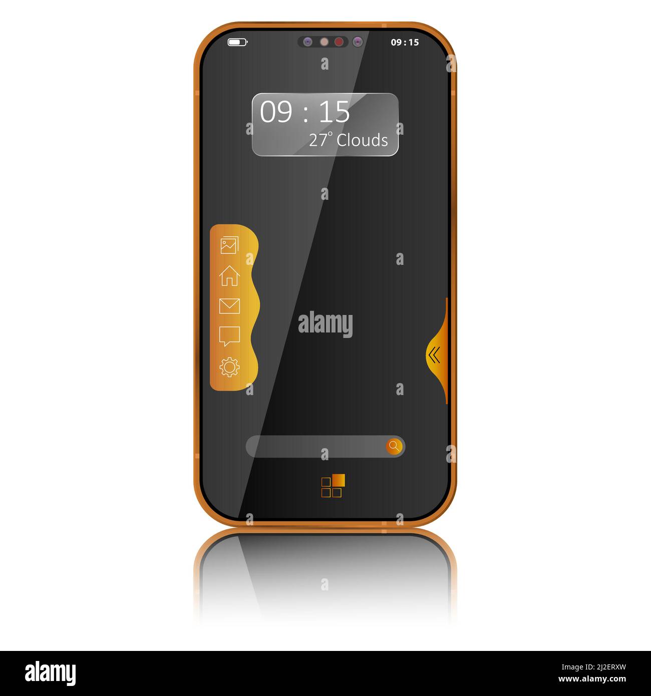 elegant clean home screen theme Stock Vector Image & Art - Alamy