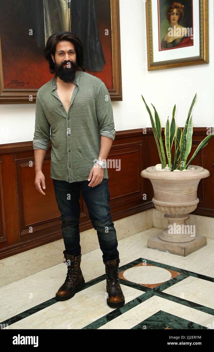 March 31, 2022, New Delhi, India: Bollywood actor Yash during the ...