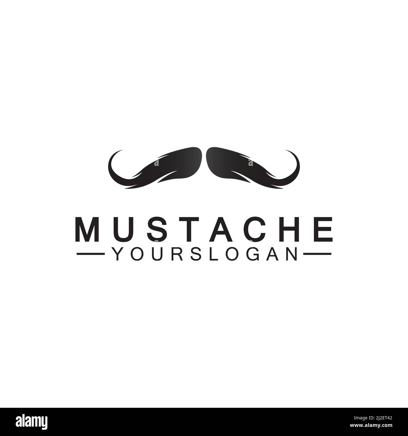 Mustache Vector icon logo design template Stock Vector Image & Art - Alamy