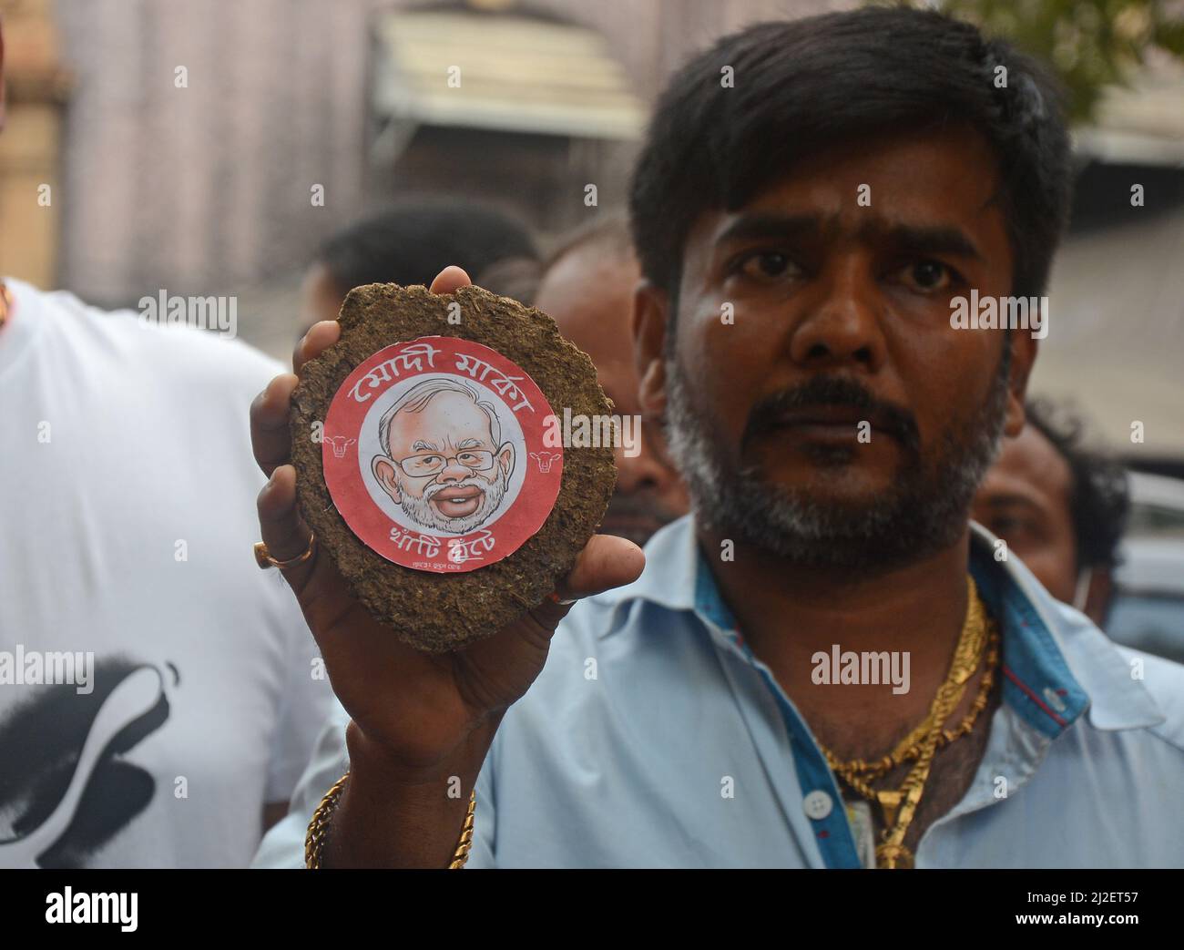 The All India Trinamool Congress (TMC) activist was making cow dung ...