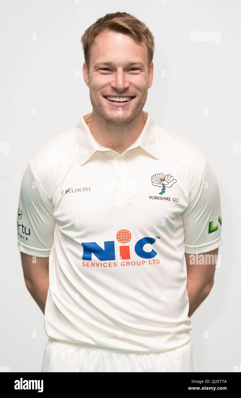 Yorkshire County Cricket Club's Matthew Waite during a photocall at the ...