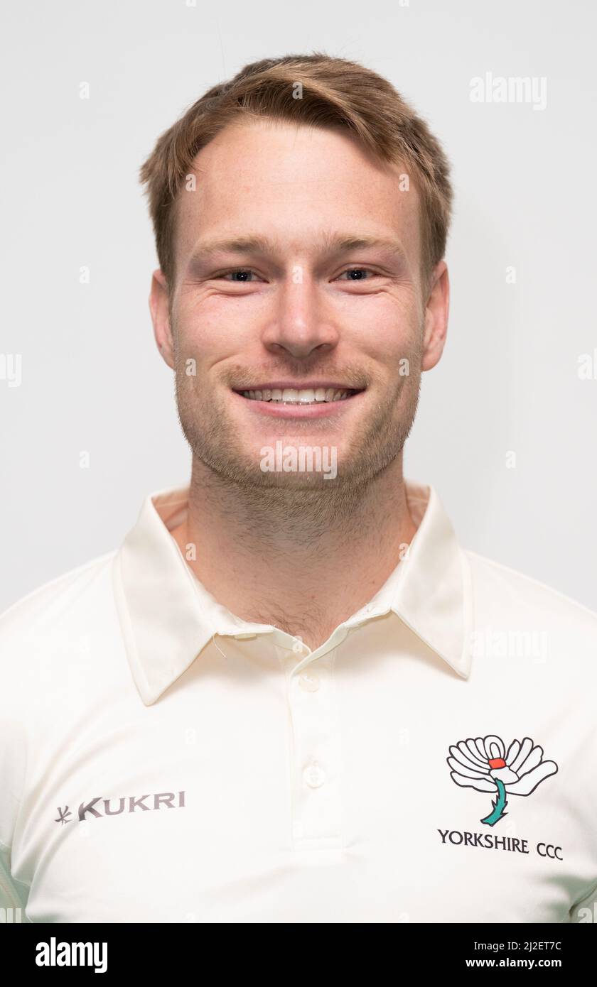 Yorkshire County Cricket Club's Matthew Waite during a photocall at the ...