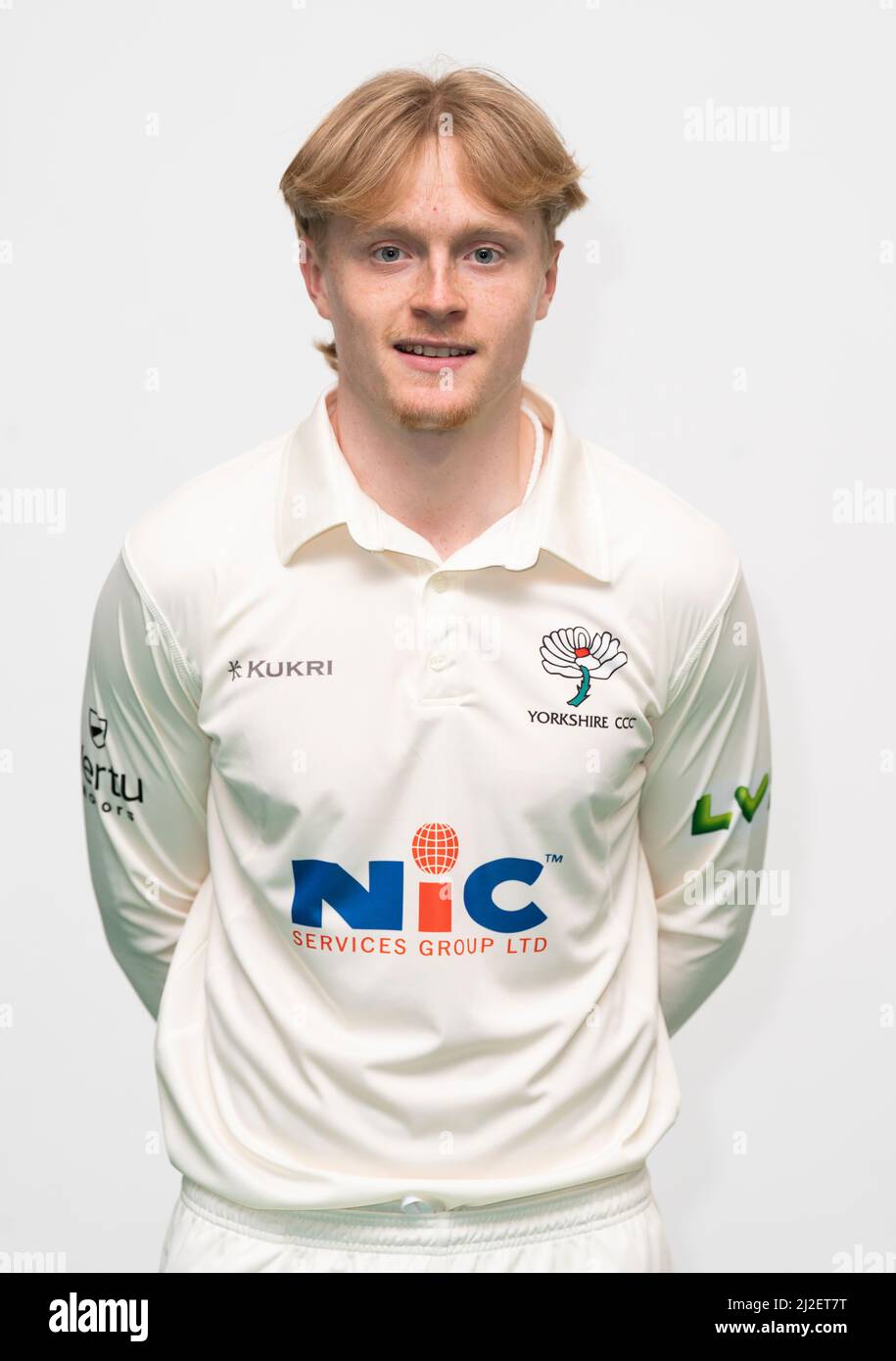 Yorkshire County Cricket Club's Harry Duke during a photocall at the ...