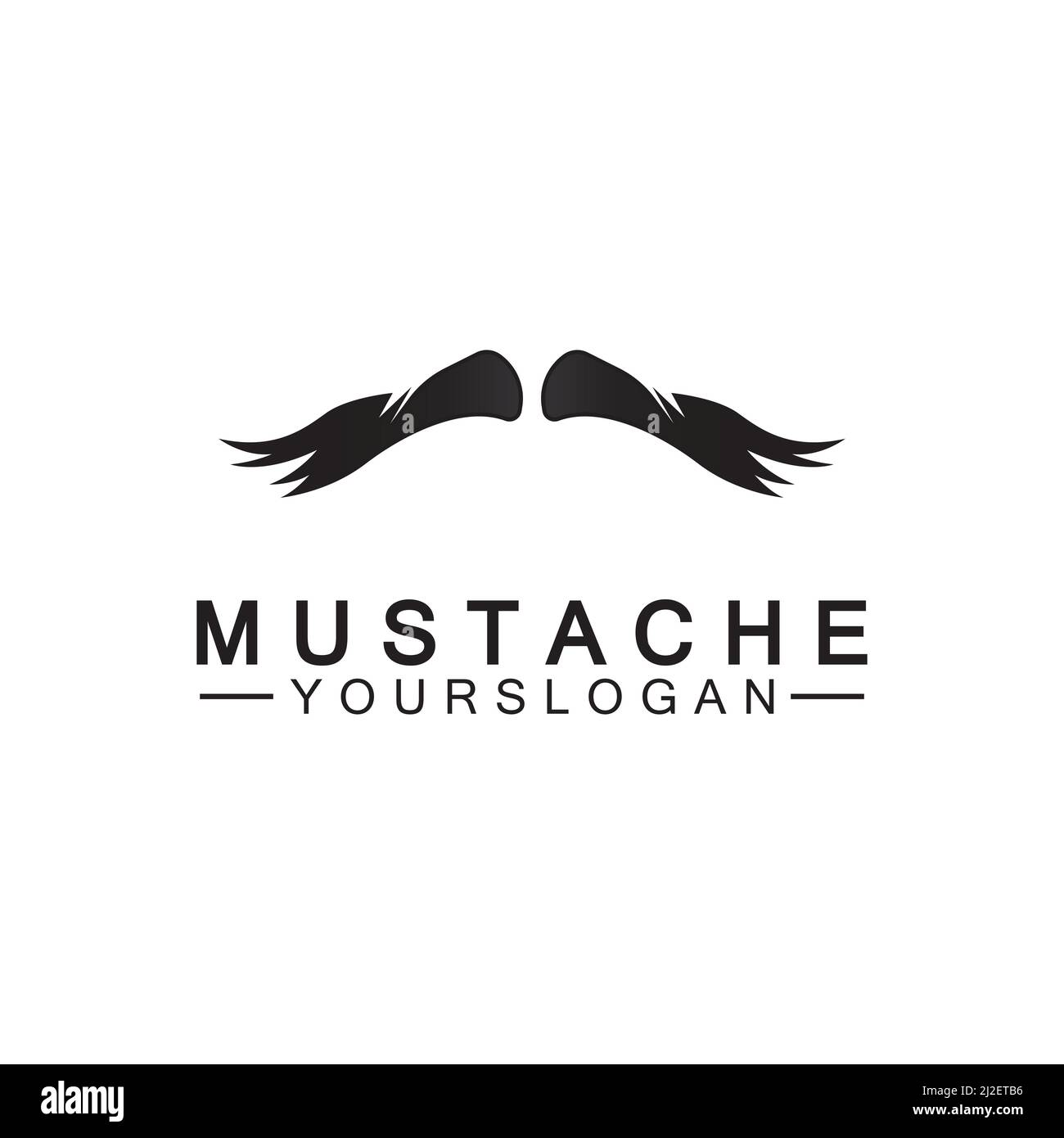 Mustache Vector icon logo design template Stock Vector Image & Art - Alamy