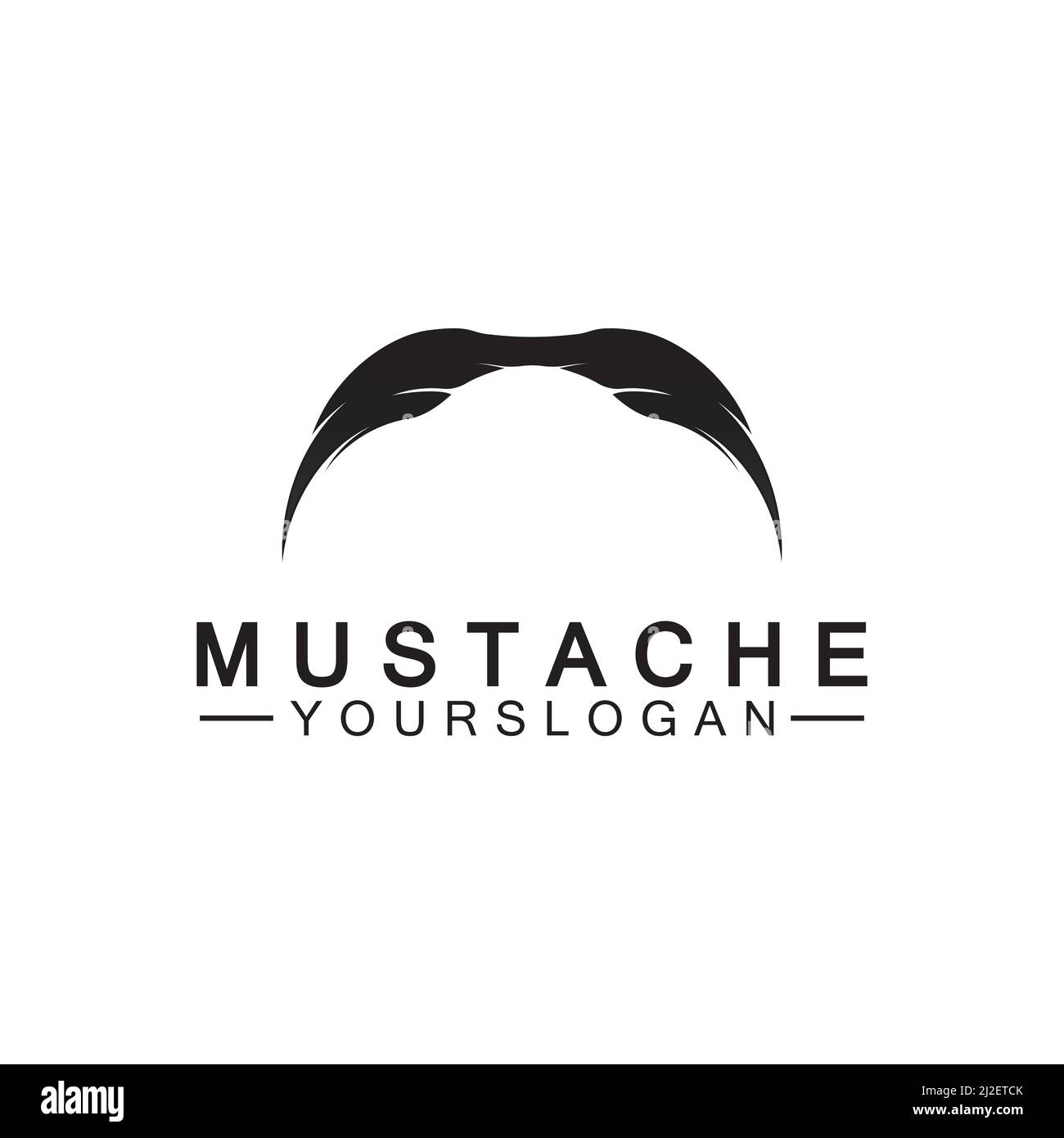 Mustache Vector icon logo design template Stock Vector Image & Art - Alamy