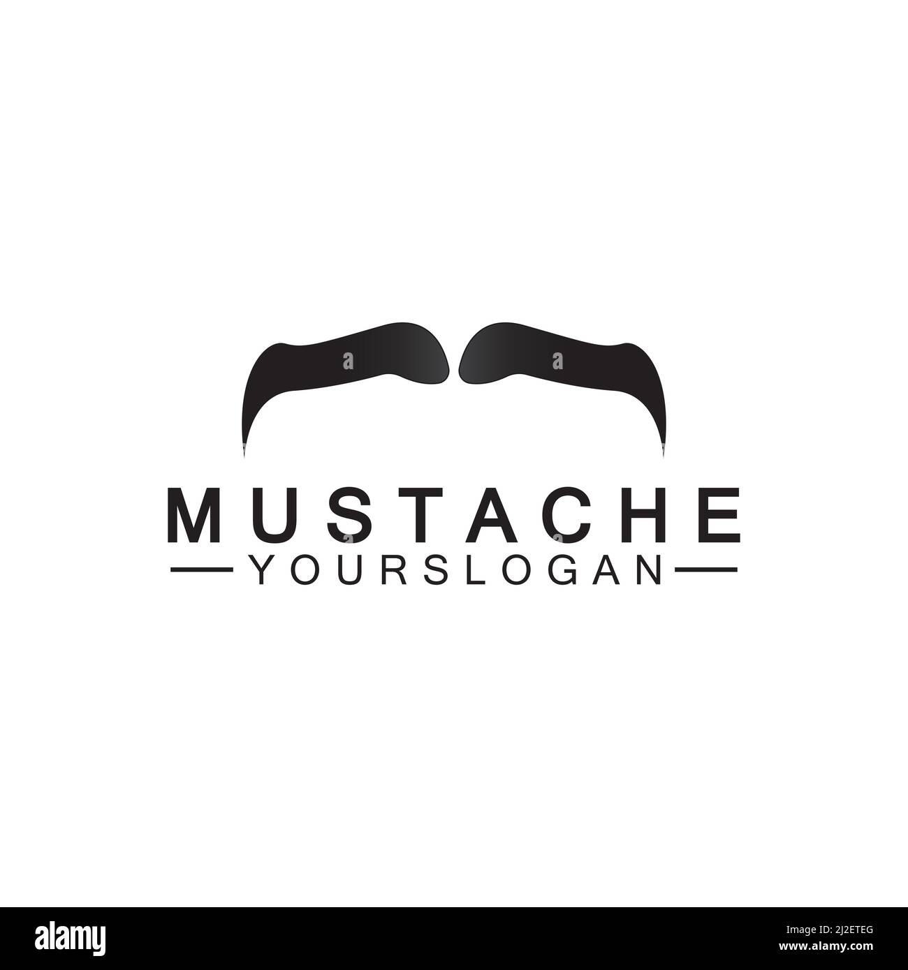 Mustache Vector icon logo design template Stock Vector Image & Art - Alamy
