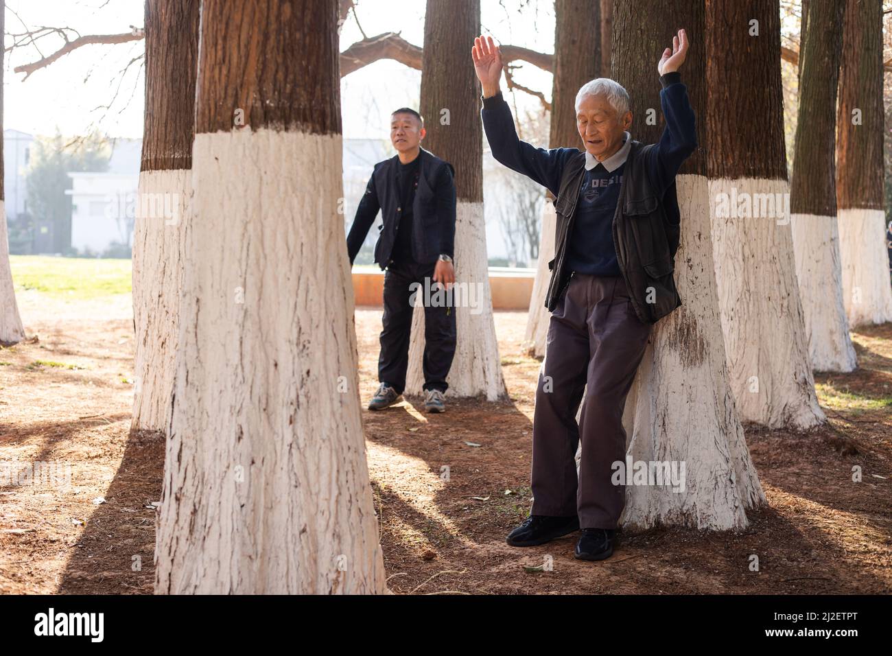 China old people exercise hi-res stock photography and images - Alamy