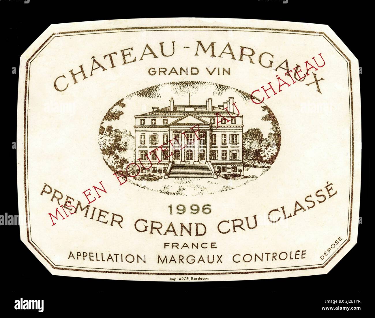 Margaux 1996 chateau wine bottle label hi-res stock photography and ...