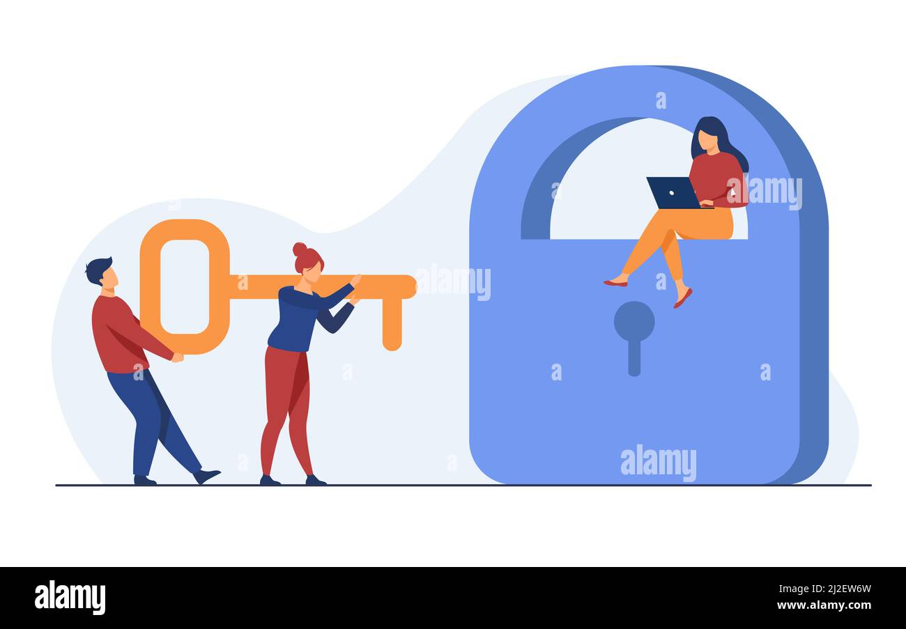 Woman laptop open page Stock Vector Images - Alamy