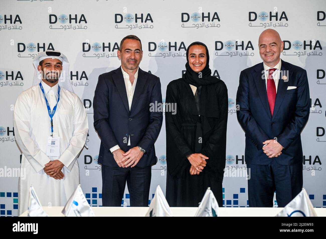 L to R: Qatar’s Supreme Committee for Delivery & Legacy Secretary ...