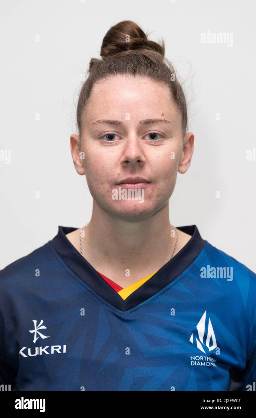 Yorkshire Diamonds' Linsey Smith during a photocall at the Headingley ...