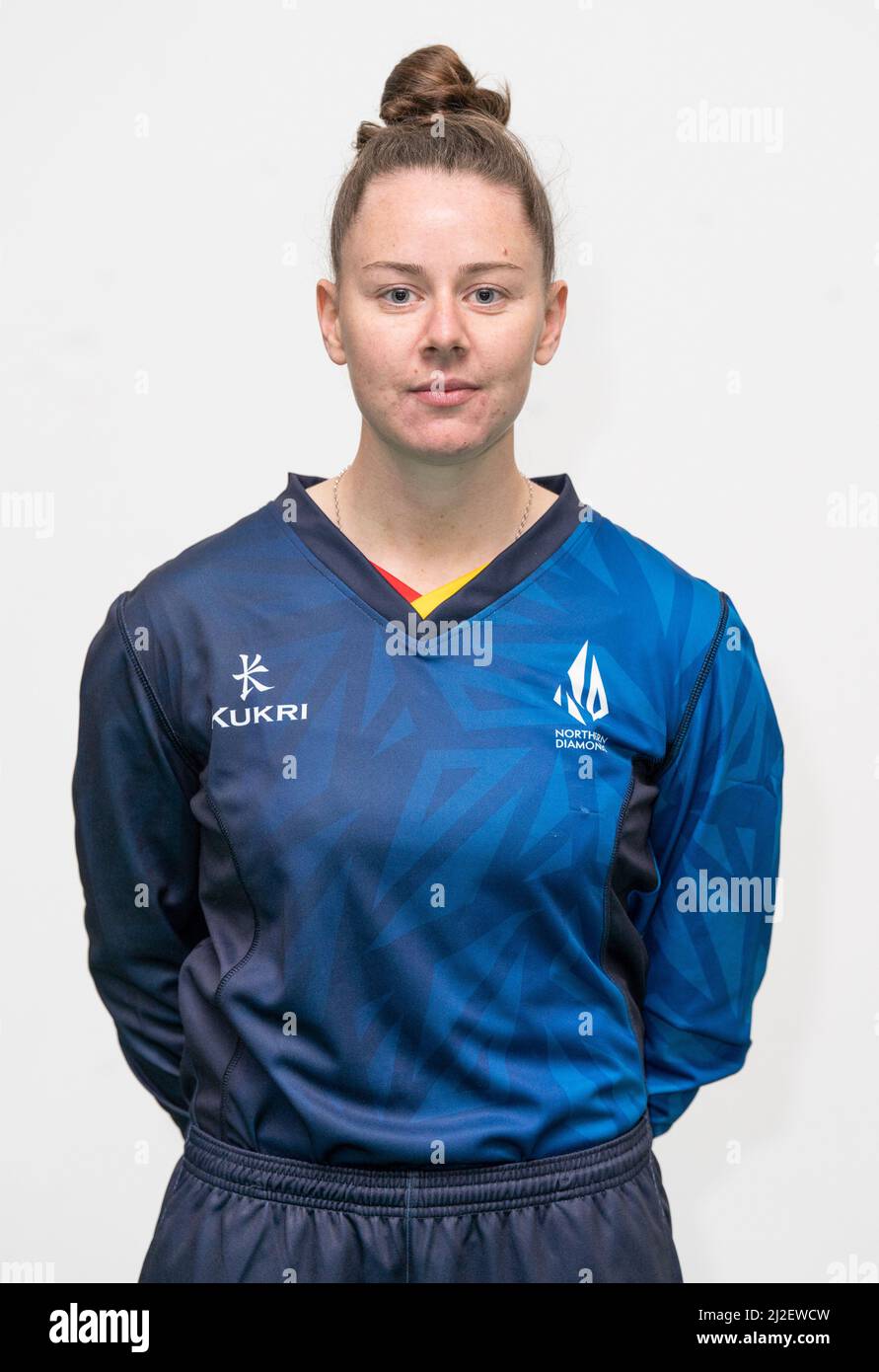 Yorkshire Diamonds' Linsey Smith during a photocall at the Headingley ...