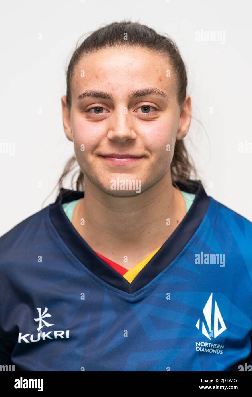 Yorkshire Diamonds' Leah Dobson during a photocall at the Headingley ...