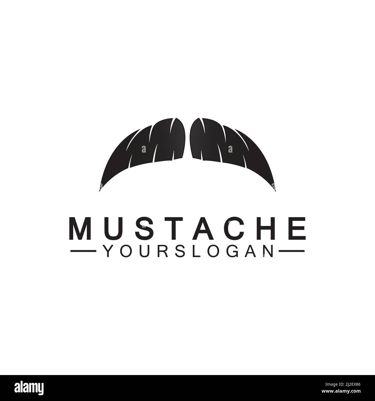 Mustache Vector icon logo design template Stock Vector Image & Art - Alamy