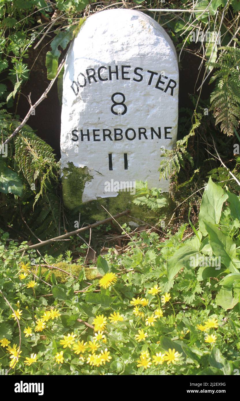 Roadside milestone distance marker hi-res stock photography and images ...