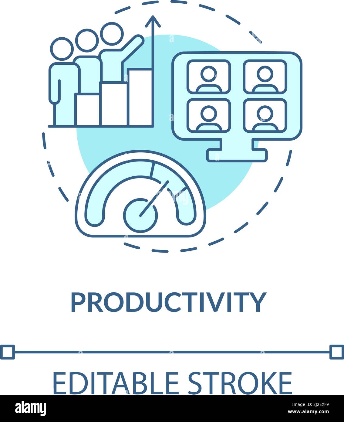 Productivity turquoise concept icon Stock Vector Image & Art - Alamy
