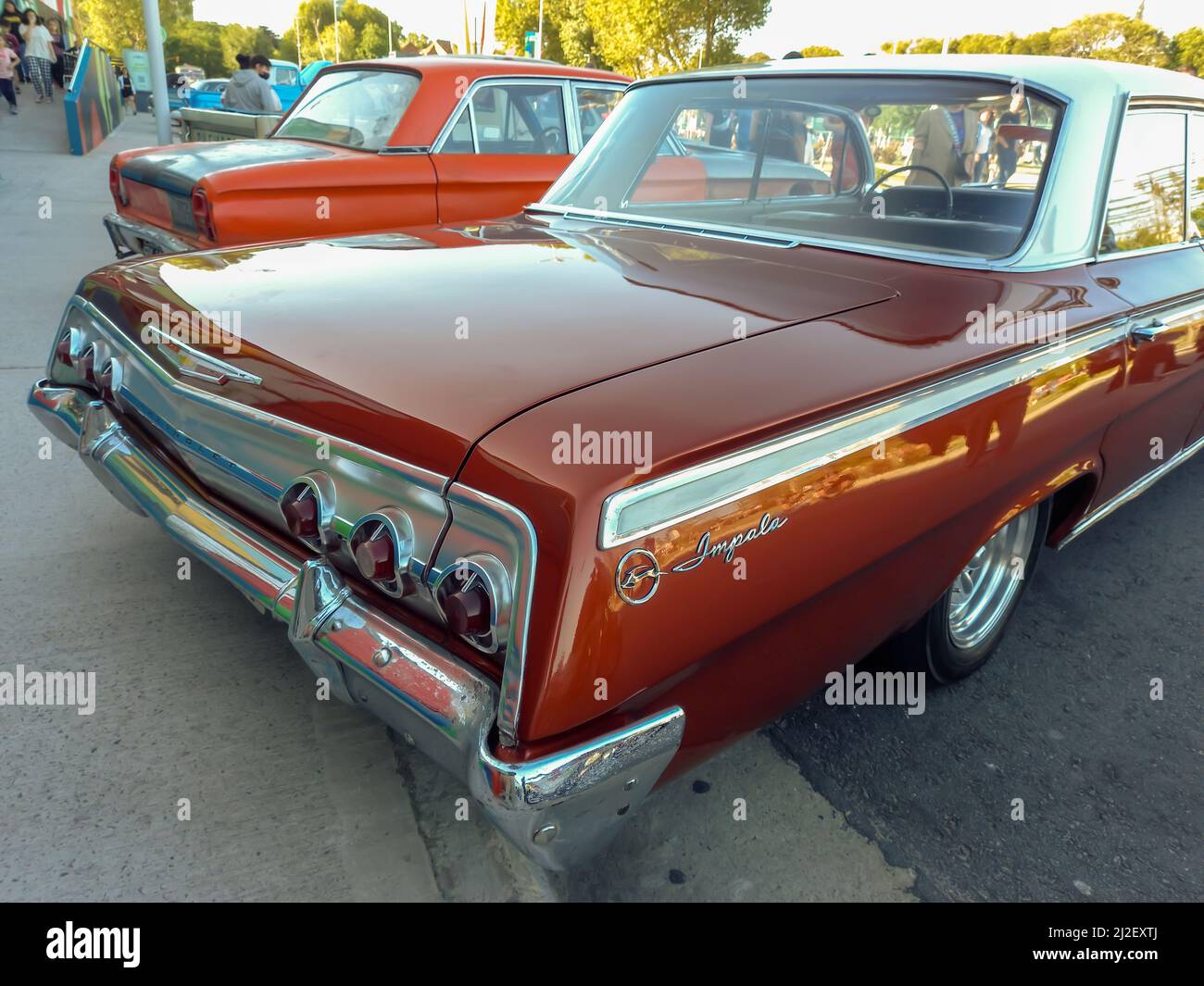 old popular brown Chevrolet Chevy Impala four door sedan 1960s by GM ...