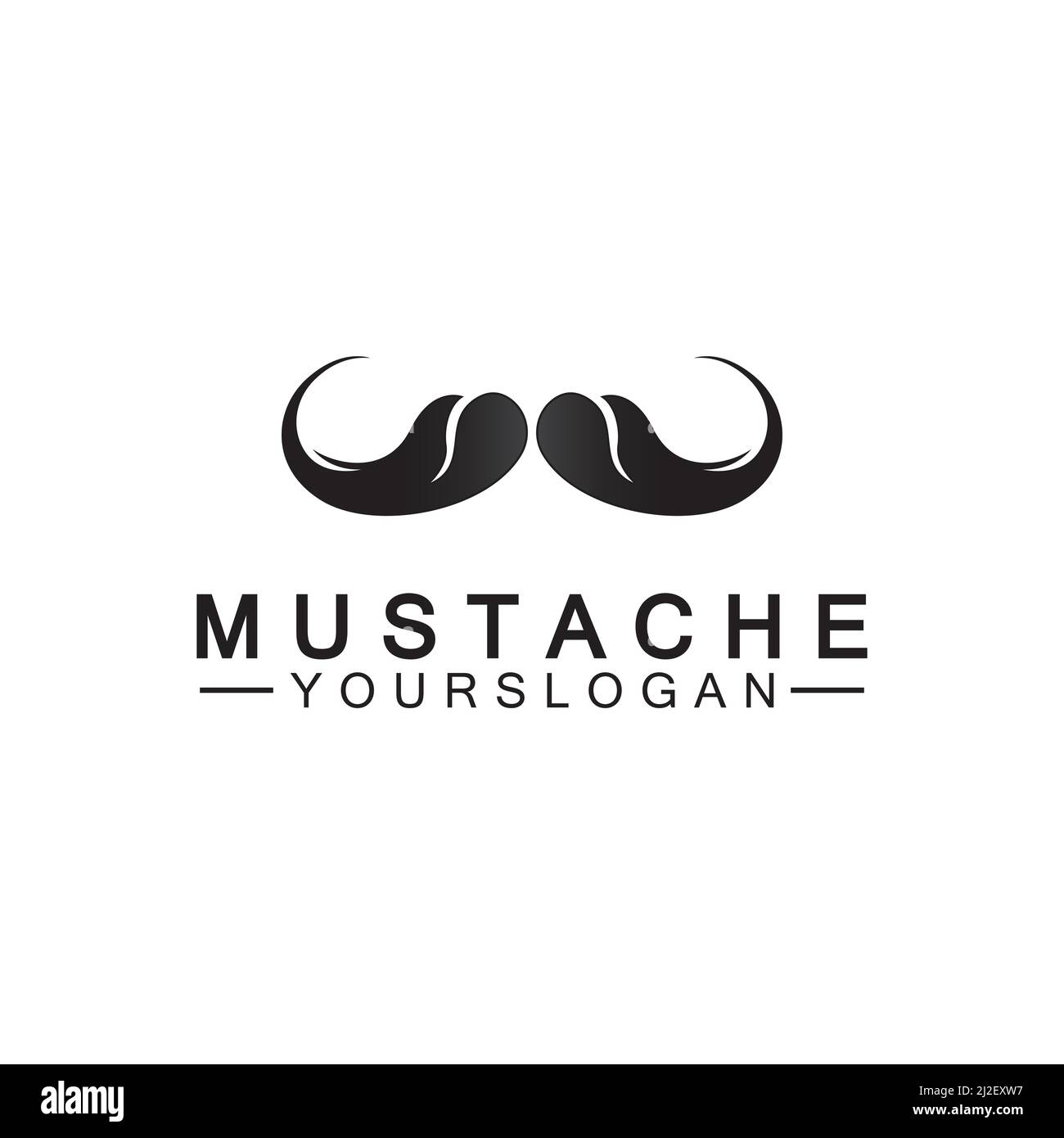 Mustache Vector icon logo design template Stock Vector Image & Art - Alamy