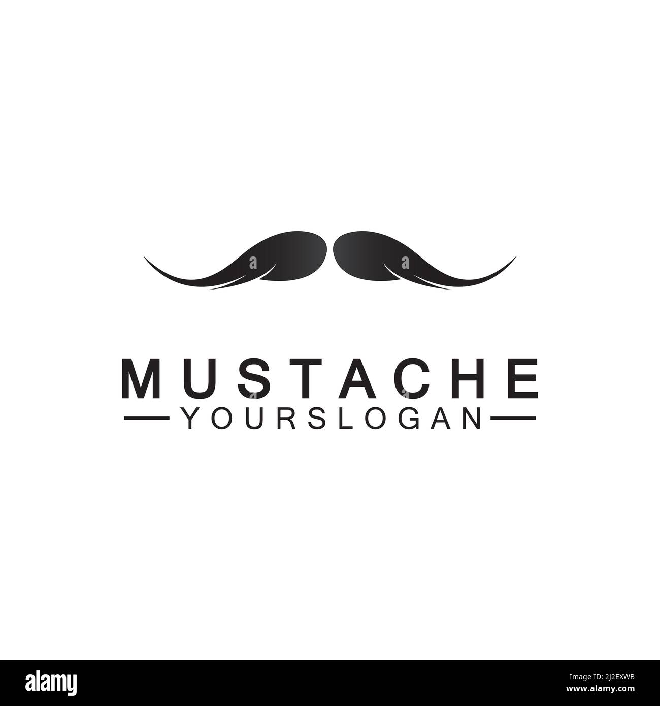 Mustache Vector icon logo design template Stock Vector Image & Art - Alamy