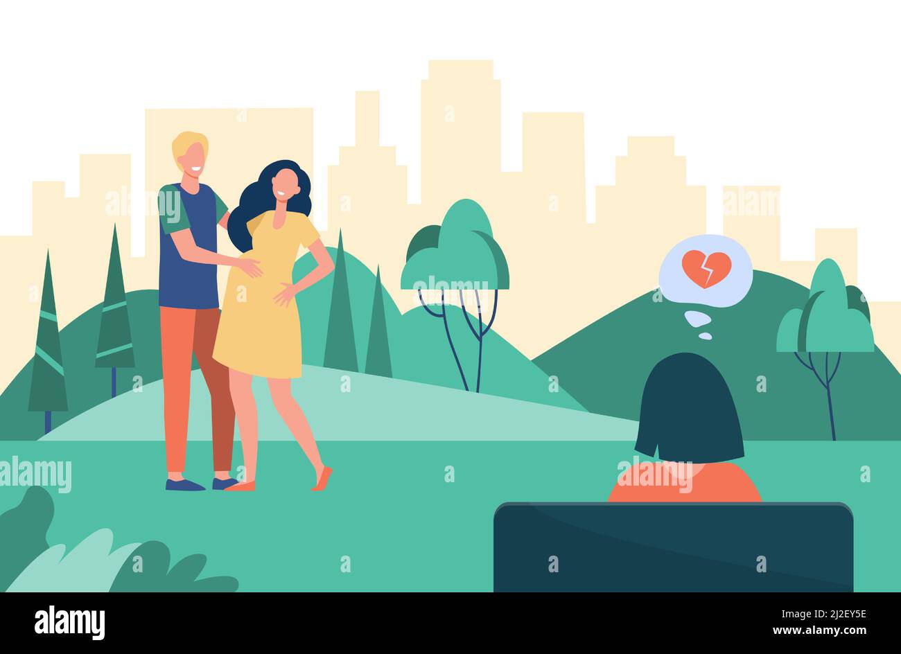 Feeling pregnancy Stock Vector Images - Alamy