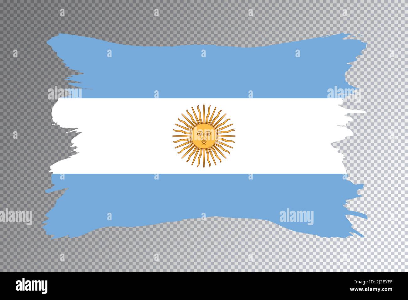 Argentina flag brush stroke, national flag on transparent background ...