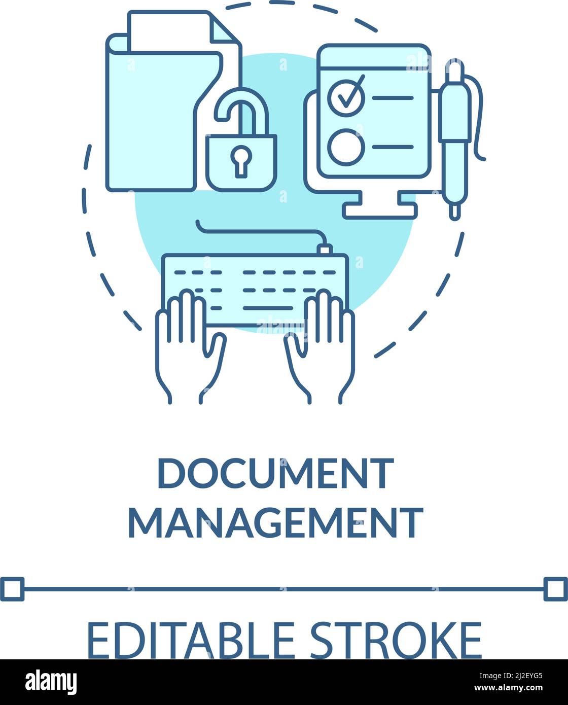 Document management turquoise concept icon Stock Vector Image & Art - Alamy