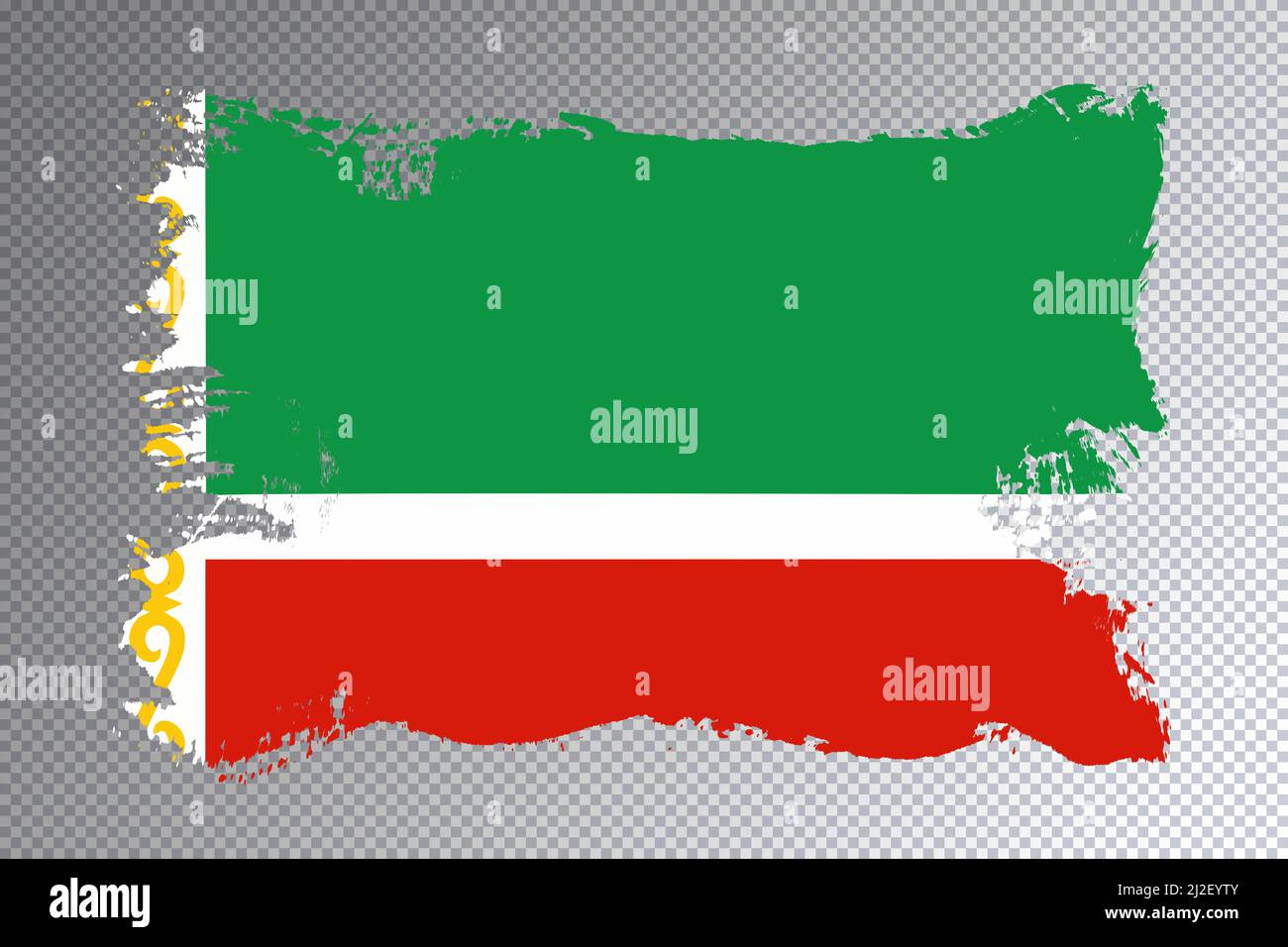 Chechnya flag brush stroke, national flag on transparent background ...