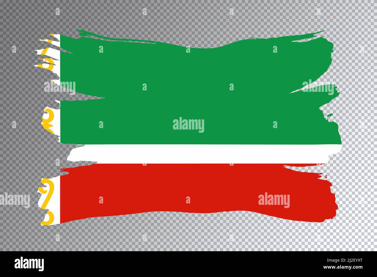 Chechnya flag brush stroke, national flag on transparent background ...