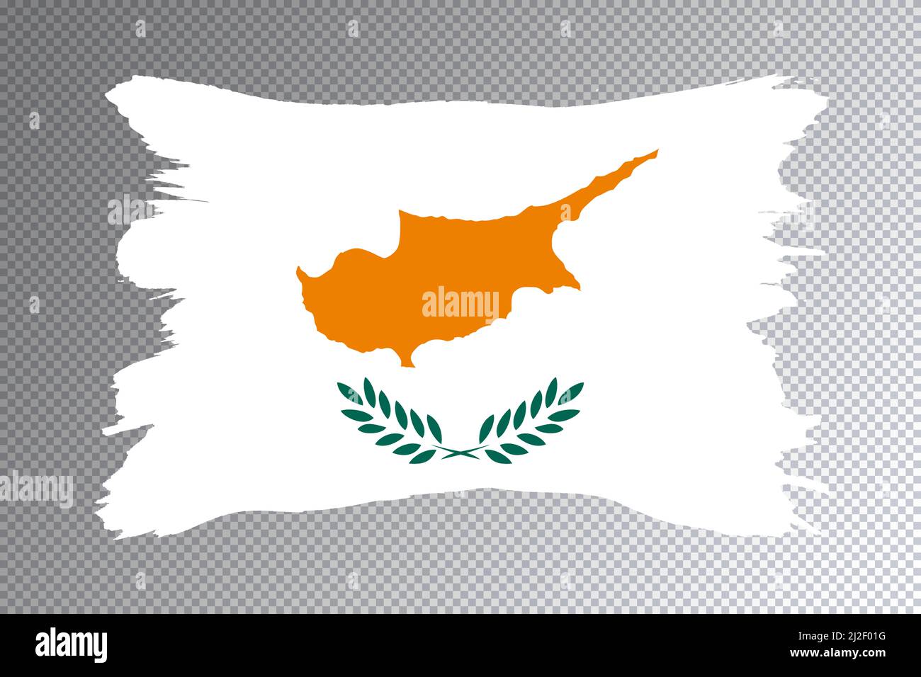 Cyprus flag brush stroke, national flag on transparent background Stock ...