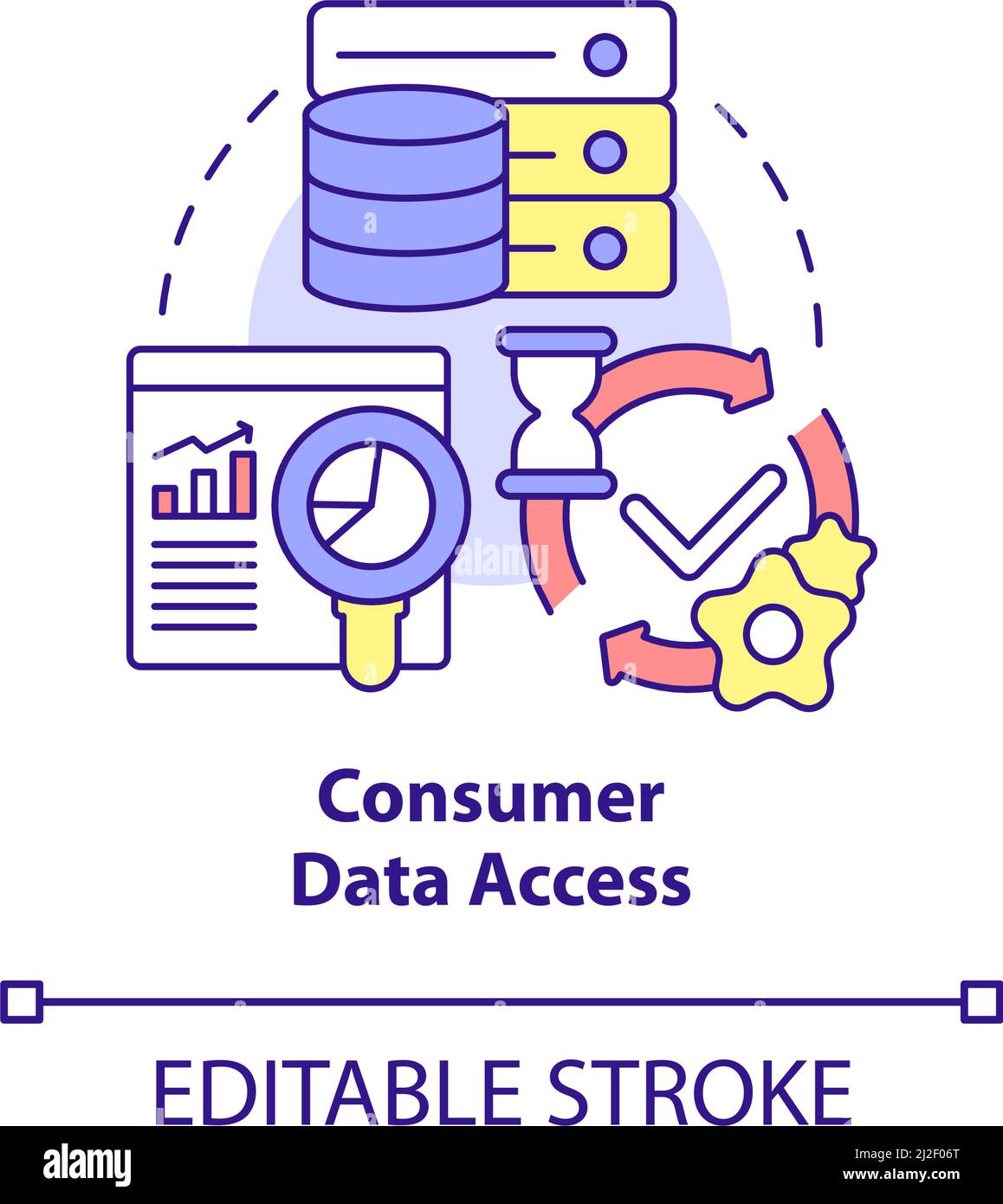 Consumer data access concept icon Stock Vector Image & Art - Alamy