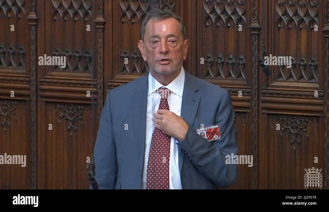 Labour's Lord Blunkett during his speech to the House of Lords, London ...