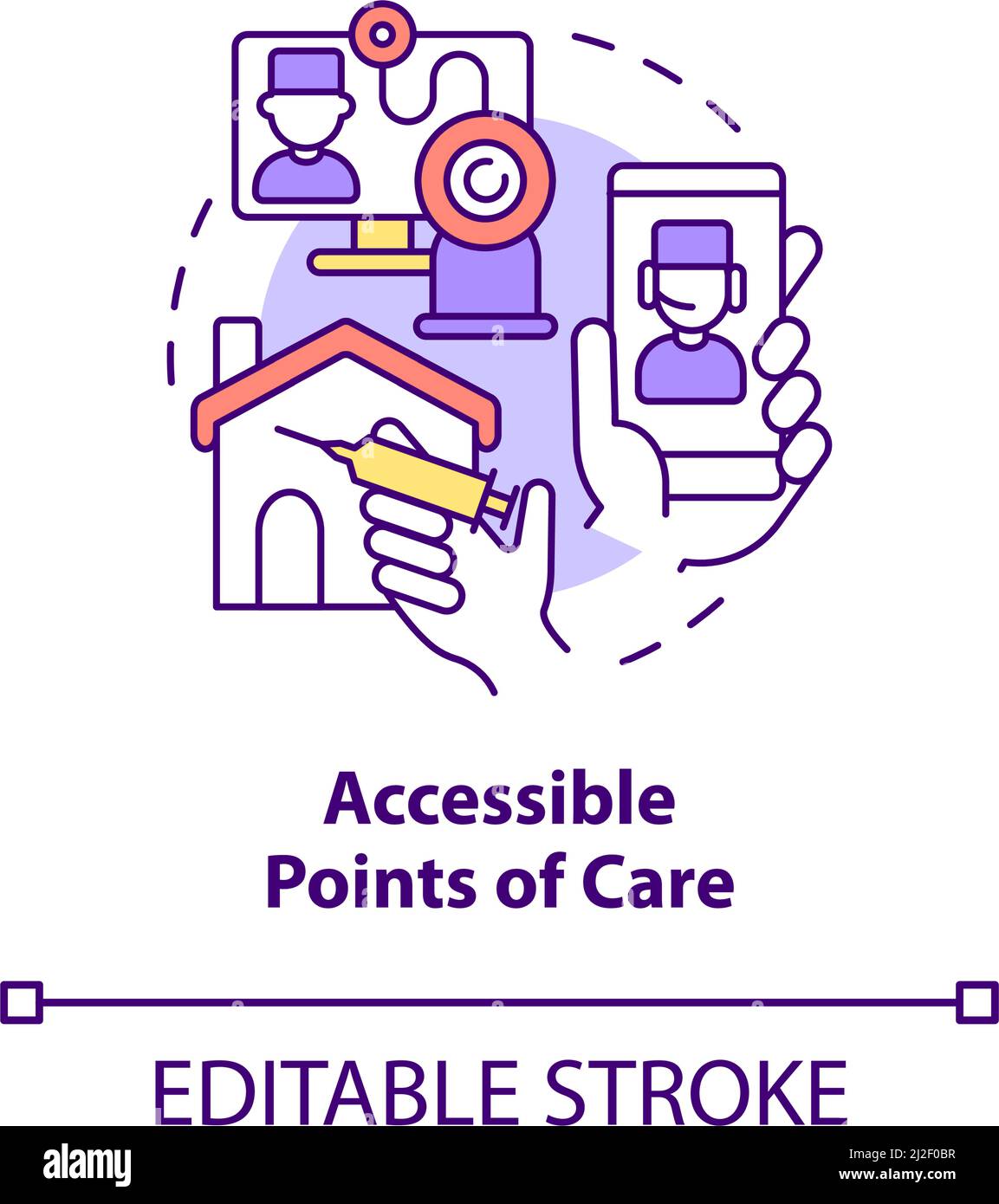 Accessible points of care concept icon Stock Vector Image & Art - Alamy