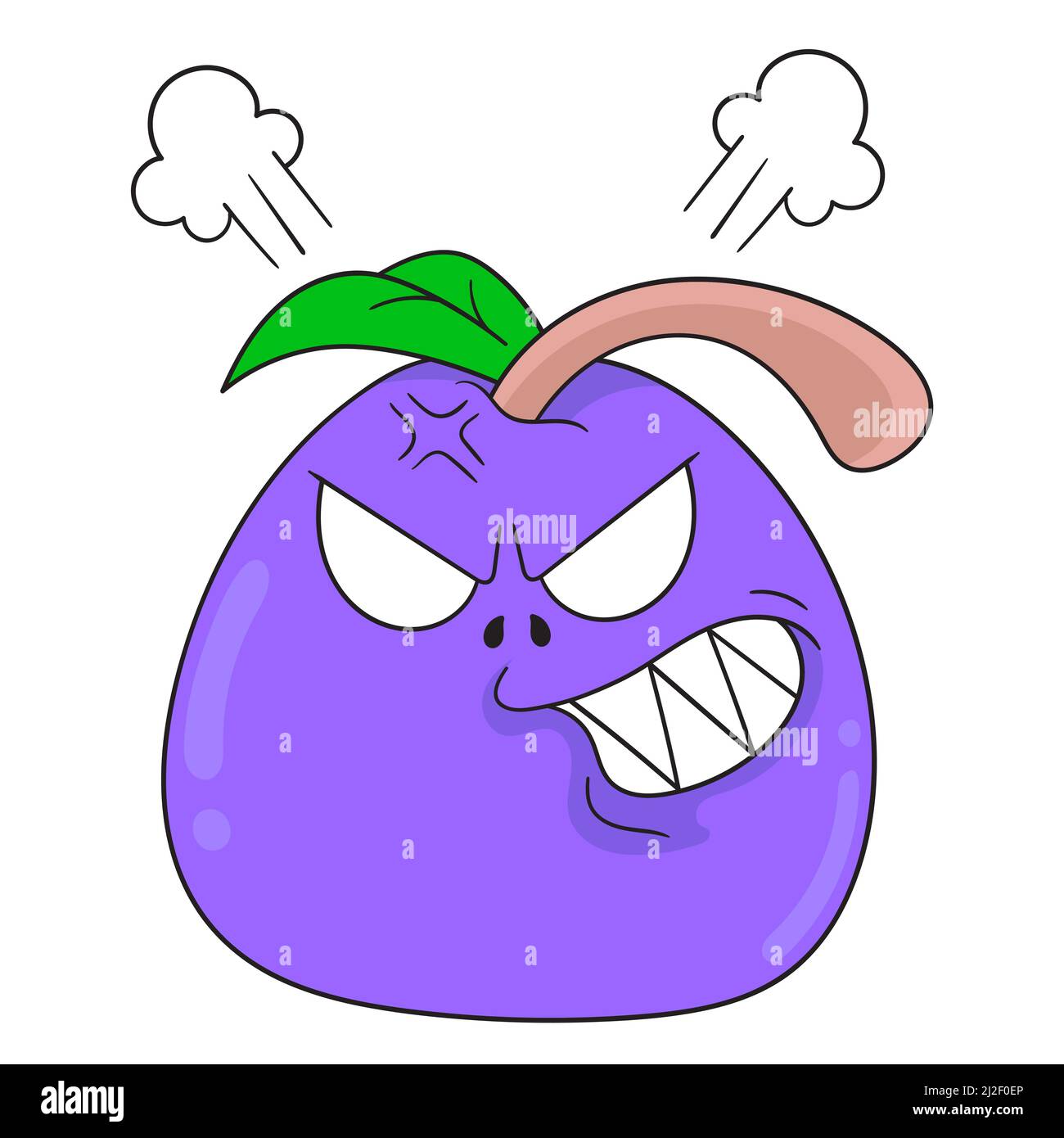 Spicy purple peppers are holding back angry Stock Vector Image & Art ...