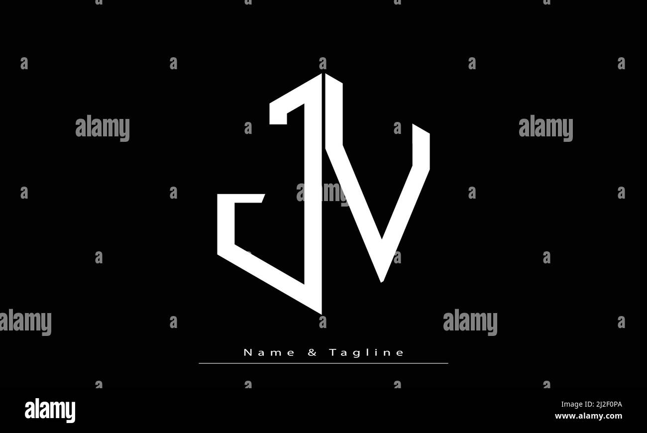 Jv initials logo Black and White Stock Photos & Images - Alamy