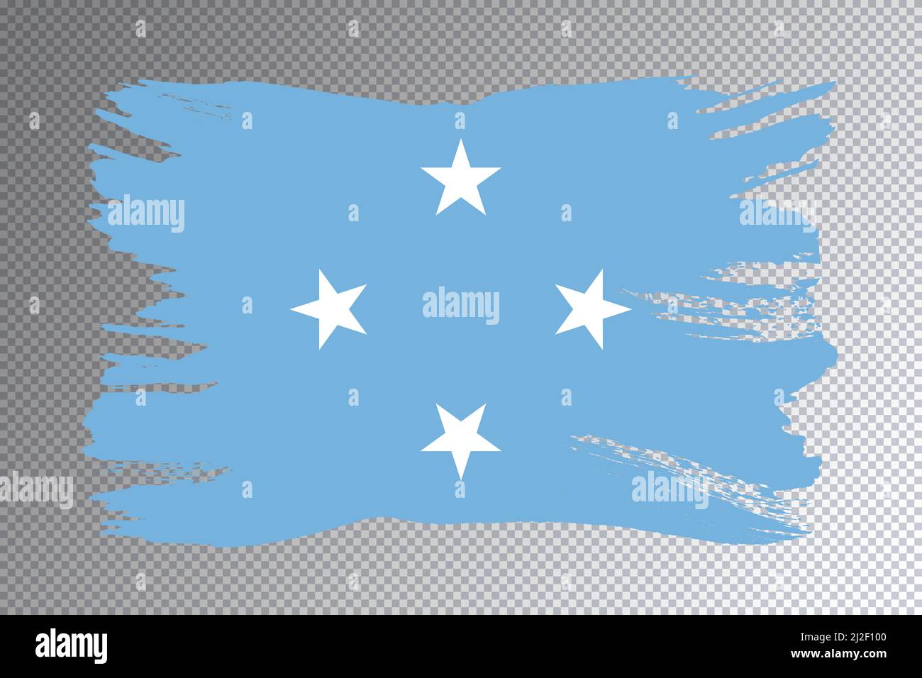 Micronesia flag brush stroke, national flag on transparent background ...
