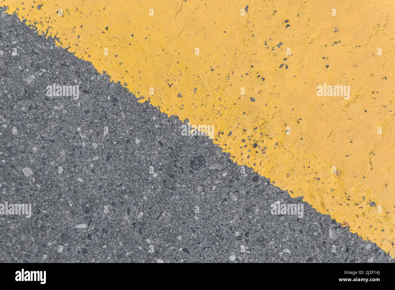 Asphalt street road markings with yellow paint abstract background ...