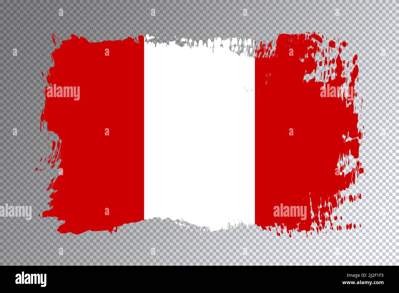 Peru flag brush stroke, national flag on transparent background Stock ...