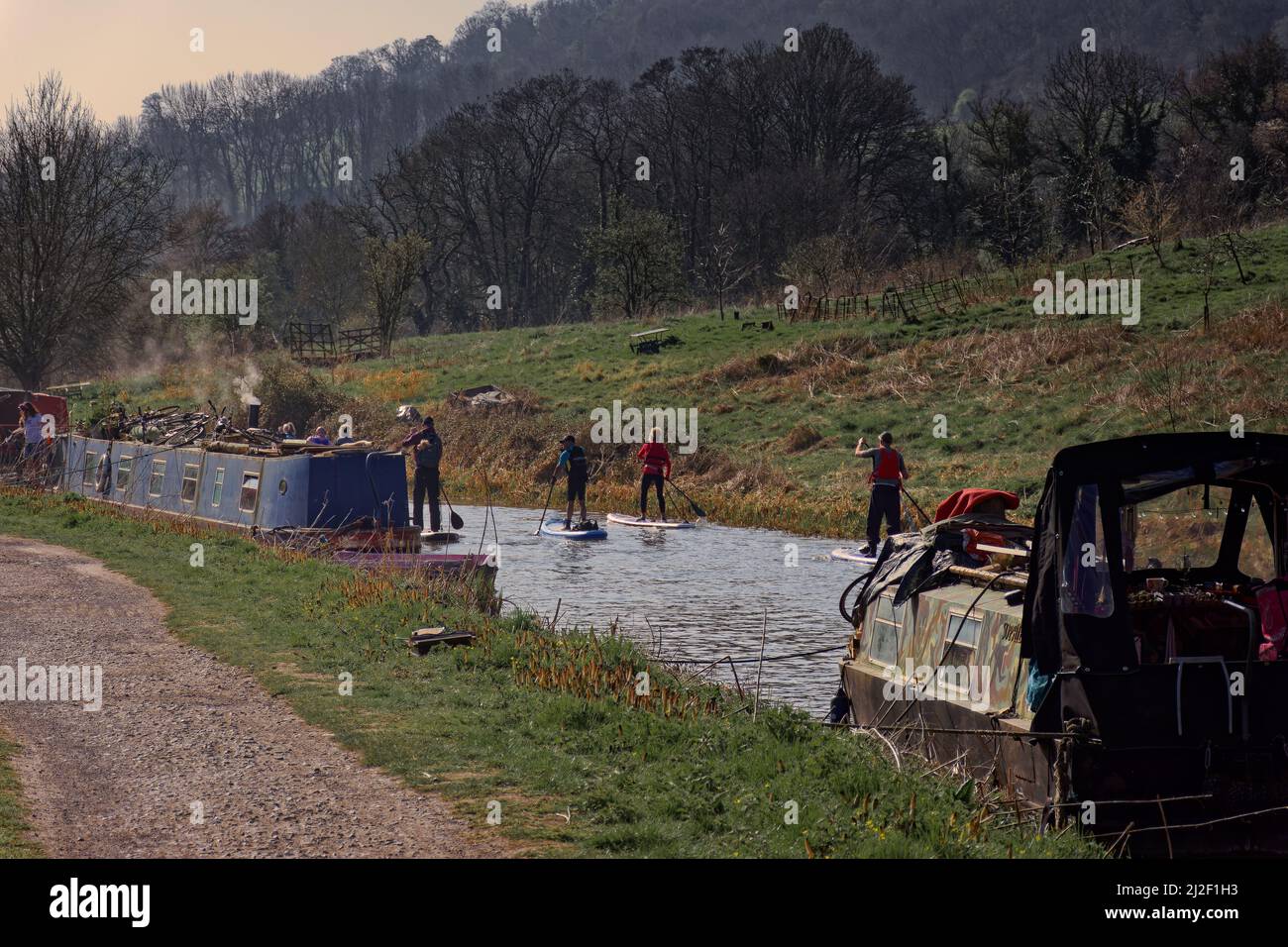 paddle boarding in bath Stock Photo - Alamy